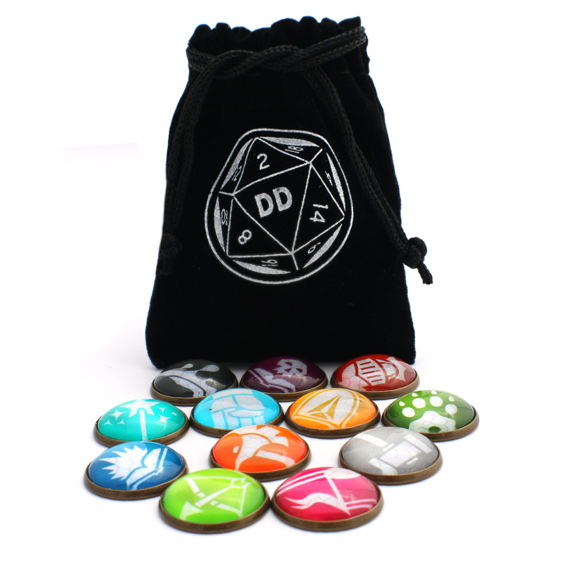 Glass D&D Tokens - Player Class Counters