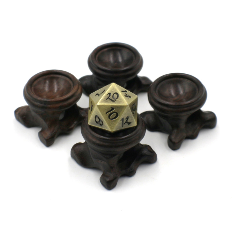 D20 Wooden Dice Display Stand