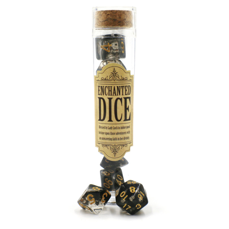 Enchanted Dice Bottle - Transparent Swirl