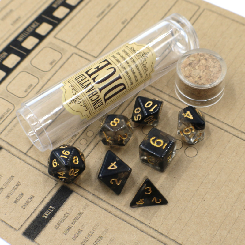 Enchanted Dice Bottle - Transparent Swirl