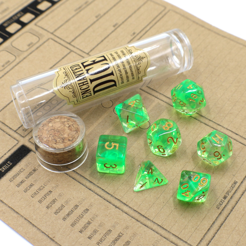 Enchanted Dice Bottle - Transparent Swirl
