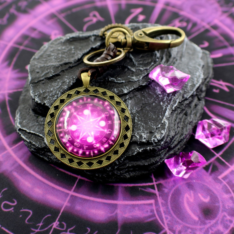 Wicca Magic Circle Keychain